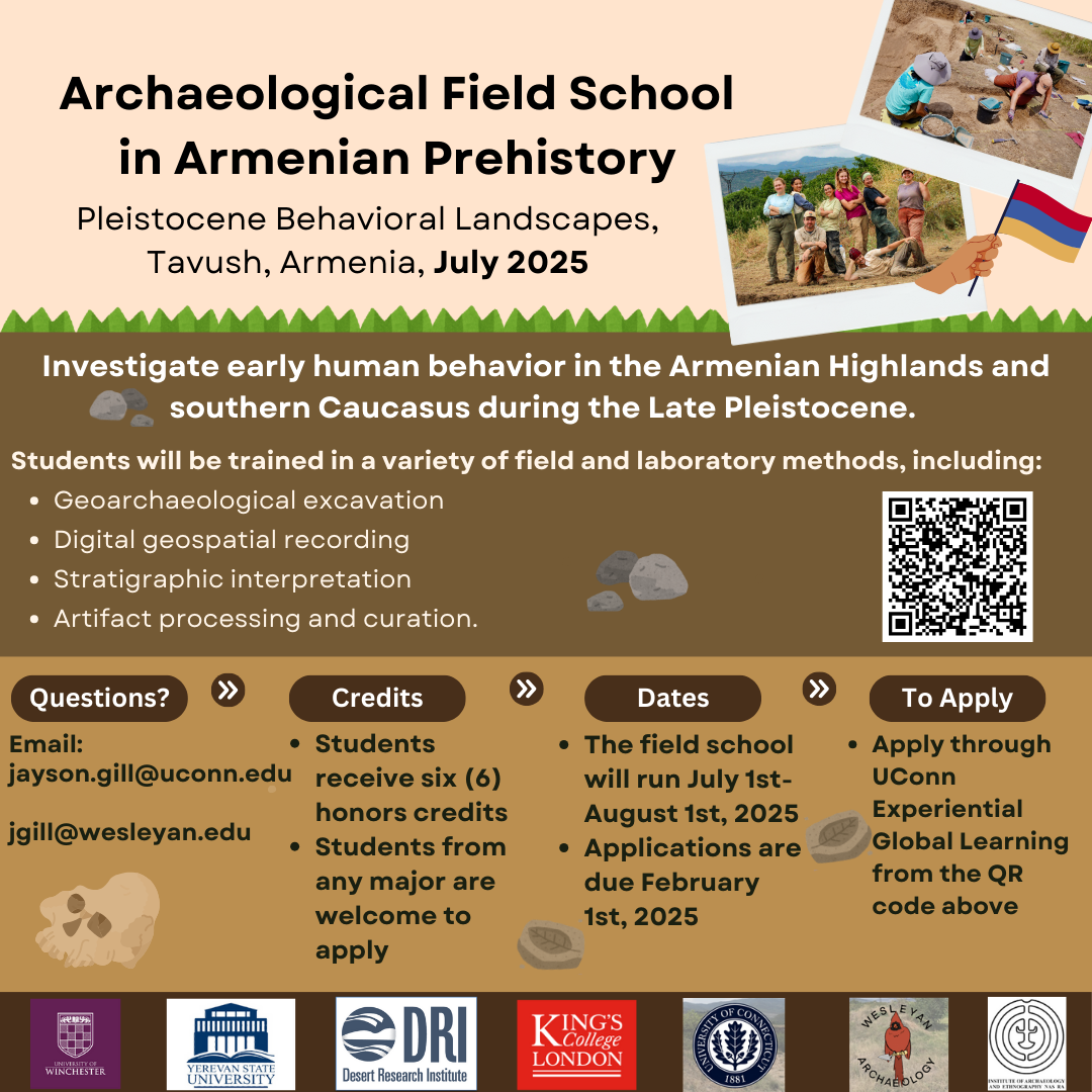 Archaeological Field School in Armenian Prehistory | Department of ...